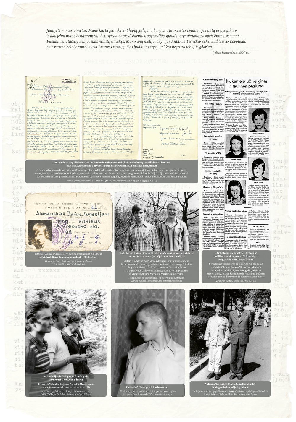 Paroda „LAISVAS NELAISVOJE ŠALYJE. Laisvės premijos laureatas Julius Sasnauskas“ - Apie parodą ...